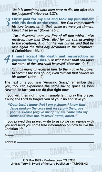 The Amazing Story Behind Amazing Grace – Sword of the Lord Publications