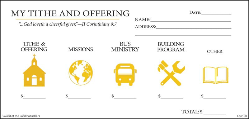 Offering Supplies – Sword of the Lord Publications